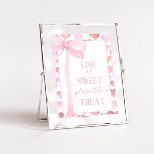 DIGITAL Valentines One is Sweet Treat Sign, Valentine's First Birthday ...
