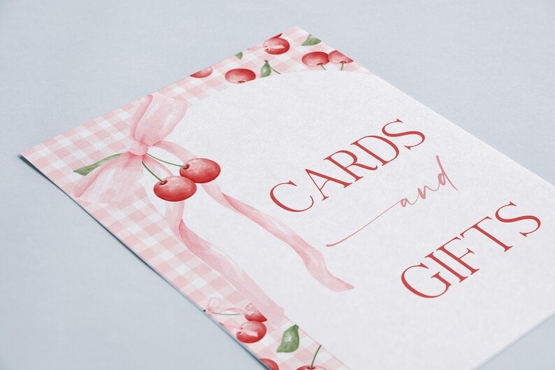 Berry Sweet Cards and Gifts Sign Cherry on Top Baby Shower Sign Berry ...