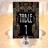 Art Deco Table Sign Download, 5x7 Table Numbers 1-20, Art Deco Gatsby ...