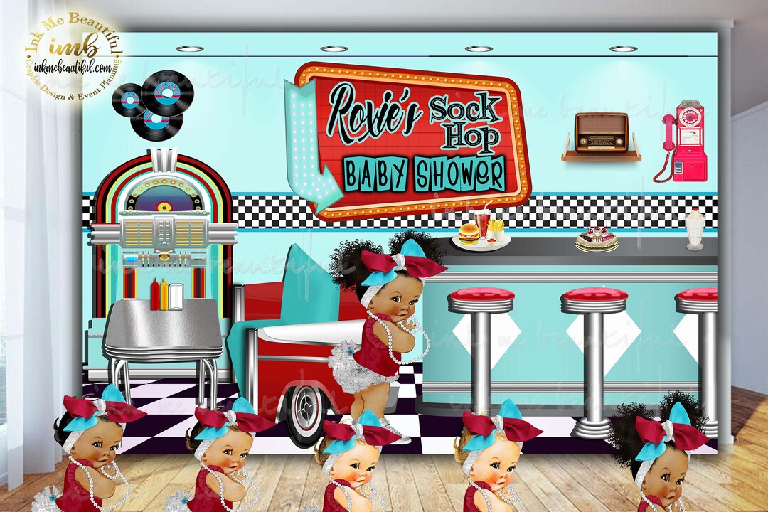 DIGITAL FILE 50's Diner Backdrop, Retro Diner Backdrop, 1950's Drive in ...
