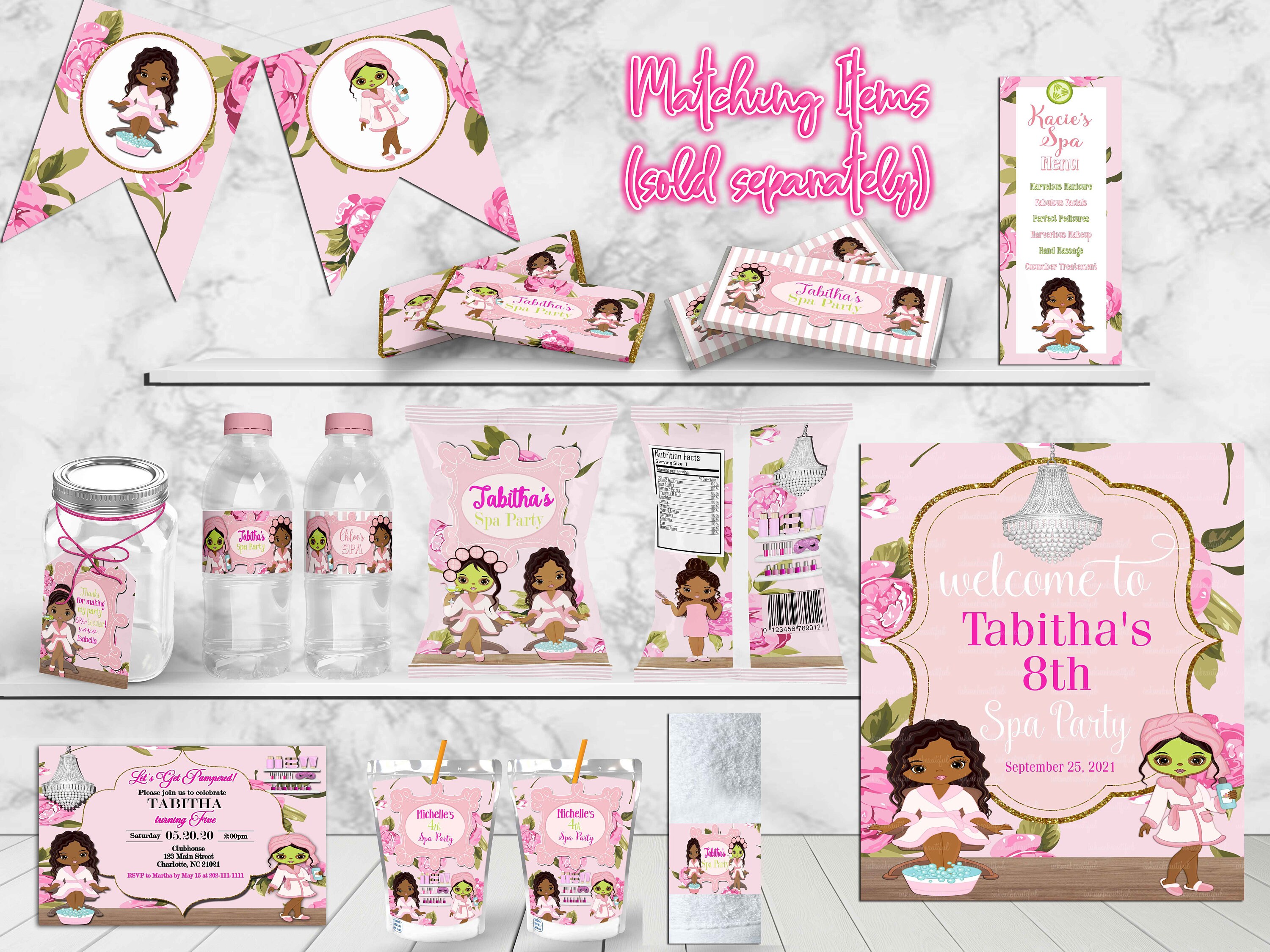 EDITABLE Spa Welcome Sign Birthday Party Sign Spa Theme - Etsy