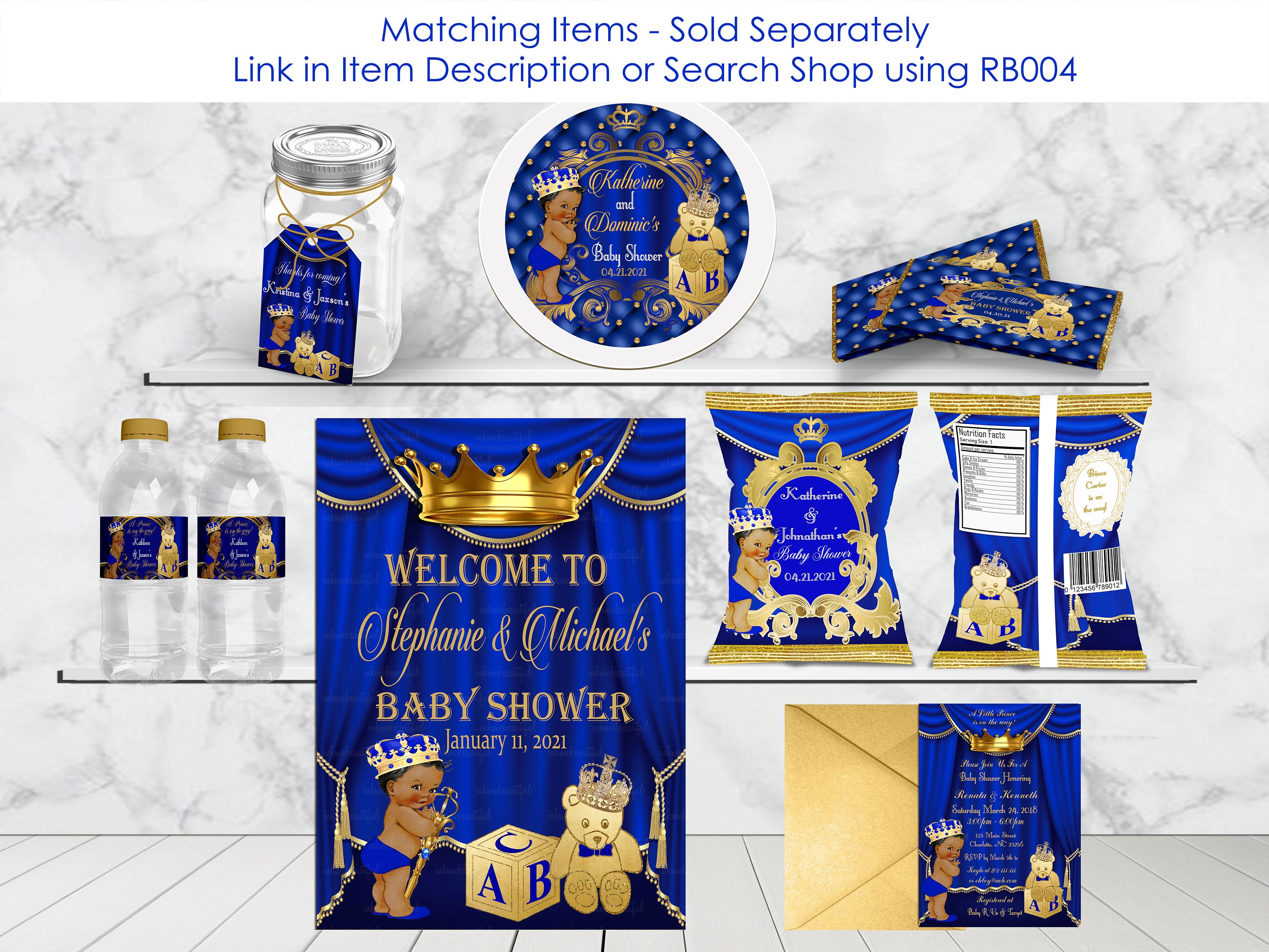 DIGITAL FILE Royal Blue Favor Tag Thank You Tag Royal Baby - Etsy