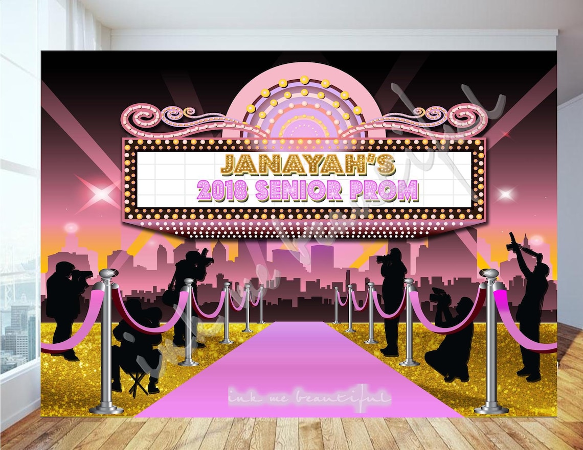 PRINTABLE Red Carpet Pink Carpet Prom Photo Backdrop Candy - Etsy