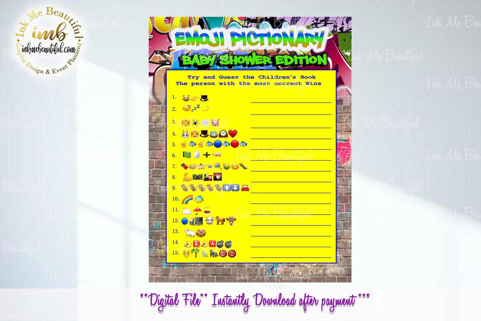 DIGITAL FILE Emoji Pictionary Childrens Book 5x7 Hip Hop - Etsy