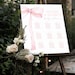 EDITABLE Pink Bow Seating Chart Baby Shower Bridal Shower, Minimalist ...