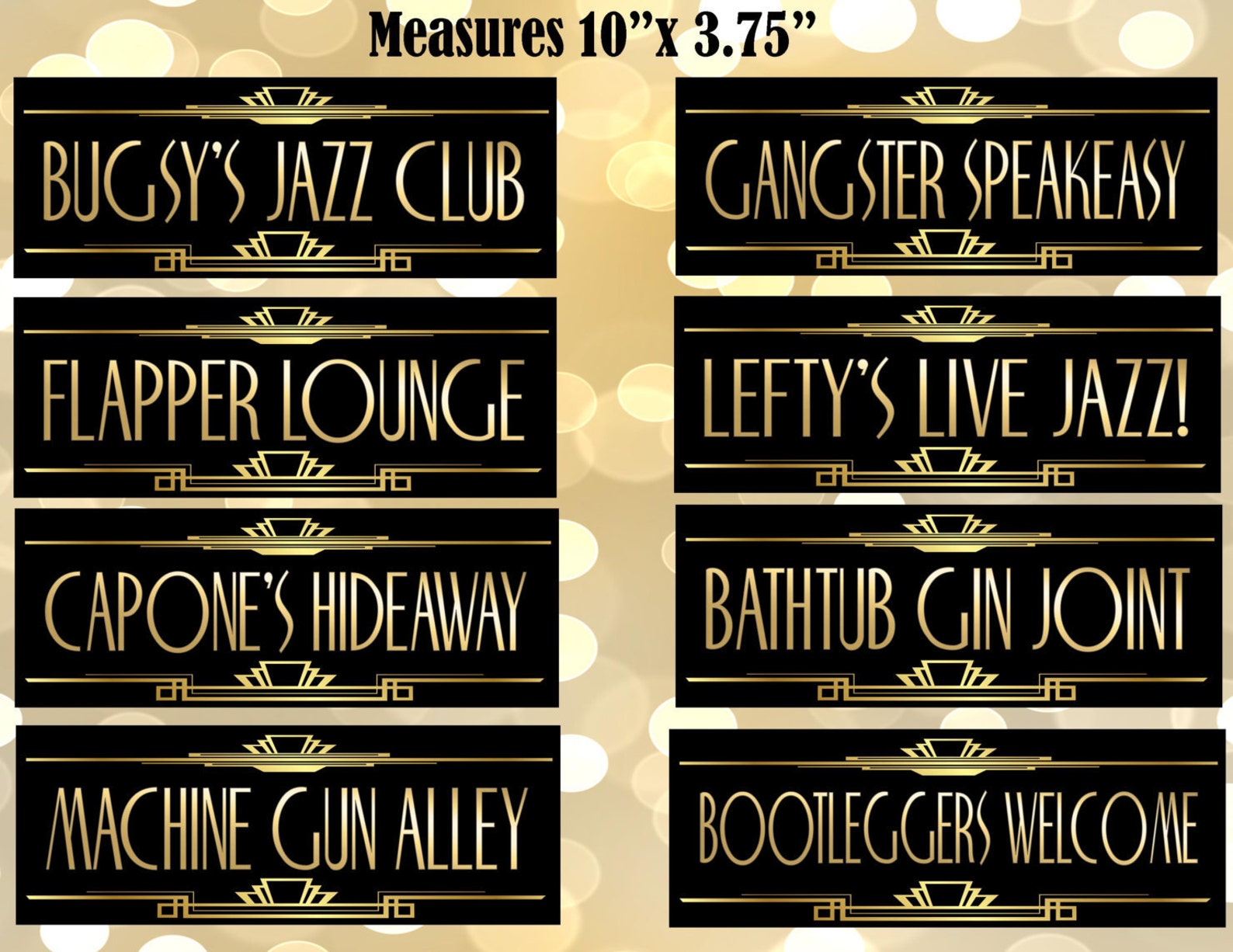 PRINTABLE Gangster Street Signgatsby Party Decoration - Etsy