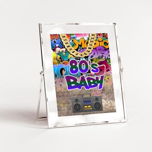 DIGITAL FILE 80s Baby Sign, Sweets Candy Sign, 5x7 and 8x10, Hip Hop ...
