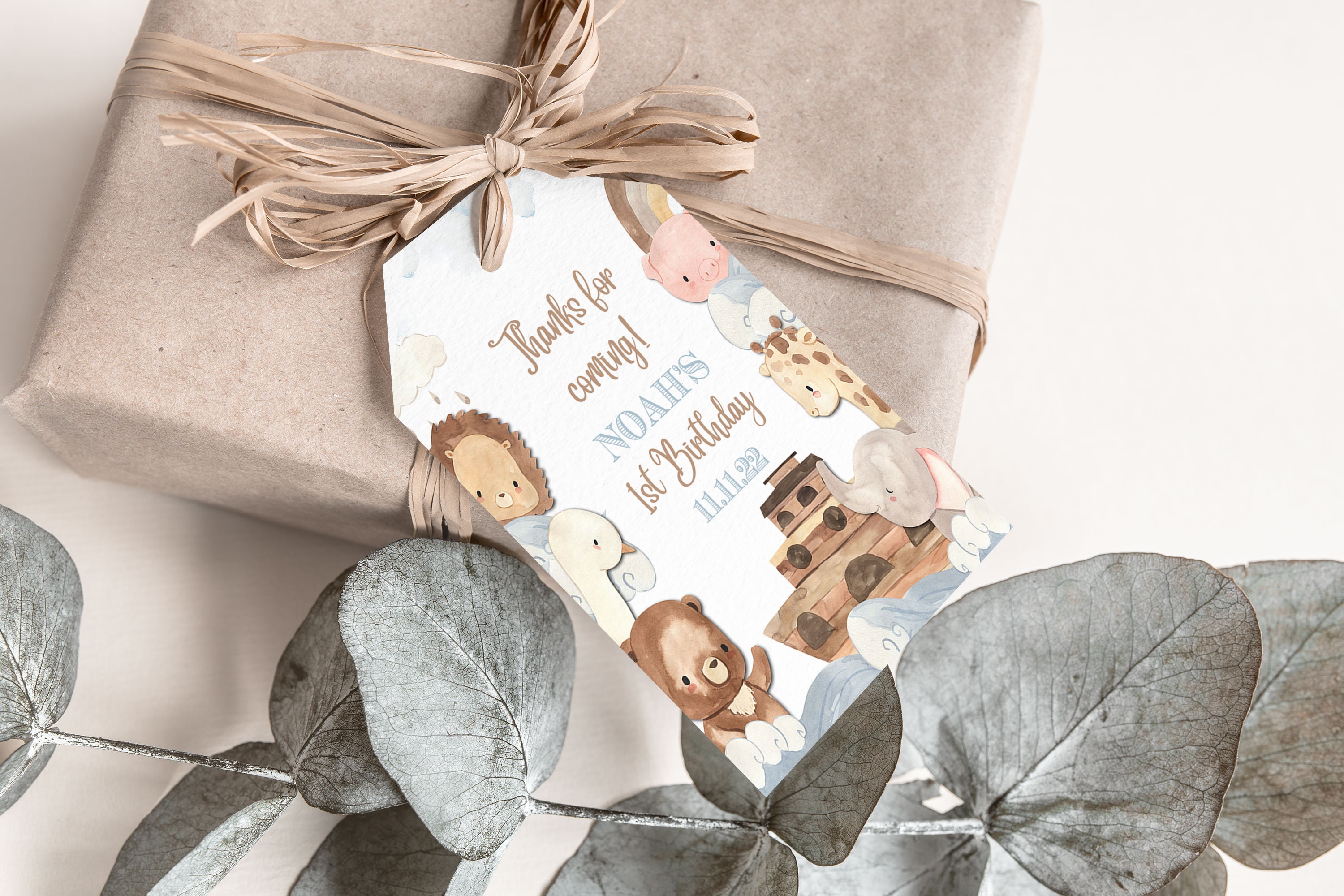 Noah's Ark Favor Tag | Noah's Ark Theme | Baby Shower | Kids Birthday ...