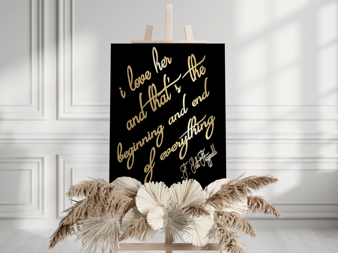 PRINTABLE I Love Her Sign Gatsby Party Decoration, Roaring 20s Art Deco ...