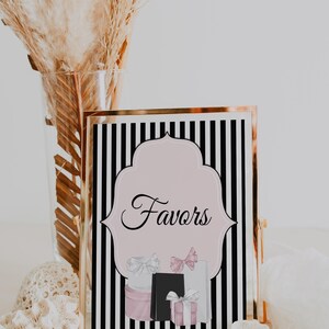 PRINTABLE Favors Sign | Pink Paris Theme | Parisian Theme | Baby Shower ...