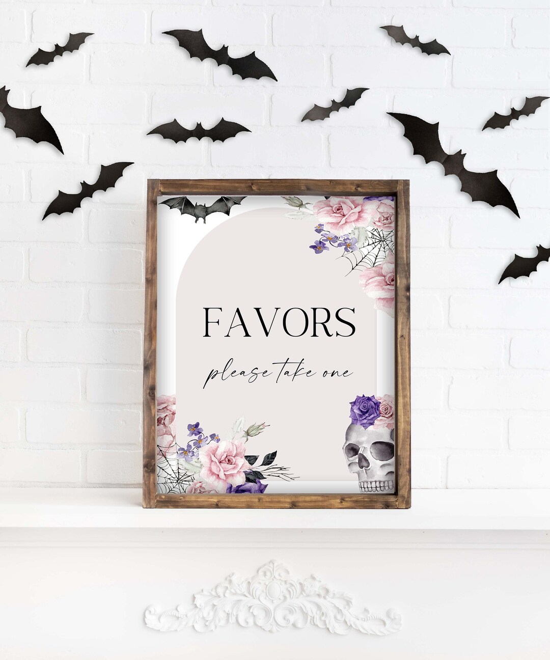 PRINTABLE Halloween Favors Sign for Baby Shower or Gothic Bridal Shower ...