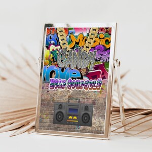 DIGITAL FILE Candy Sign, 5x7 and 8x10, Hip Hop Throwback 80s 90s House ...
