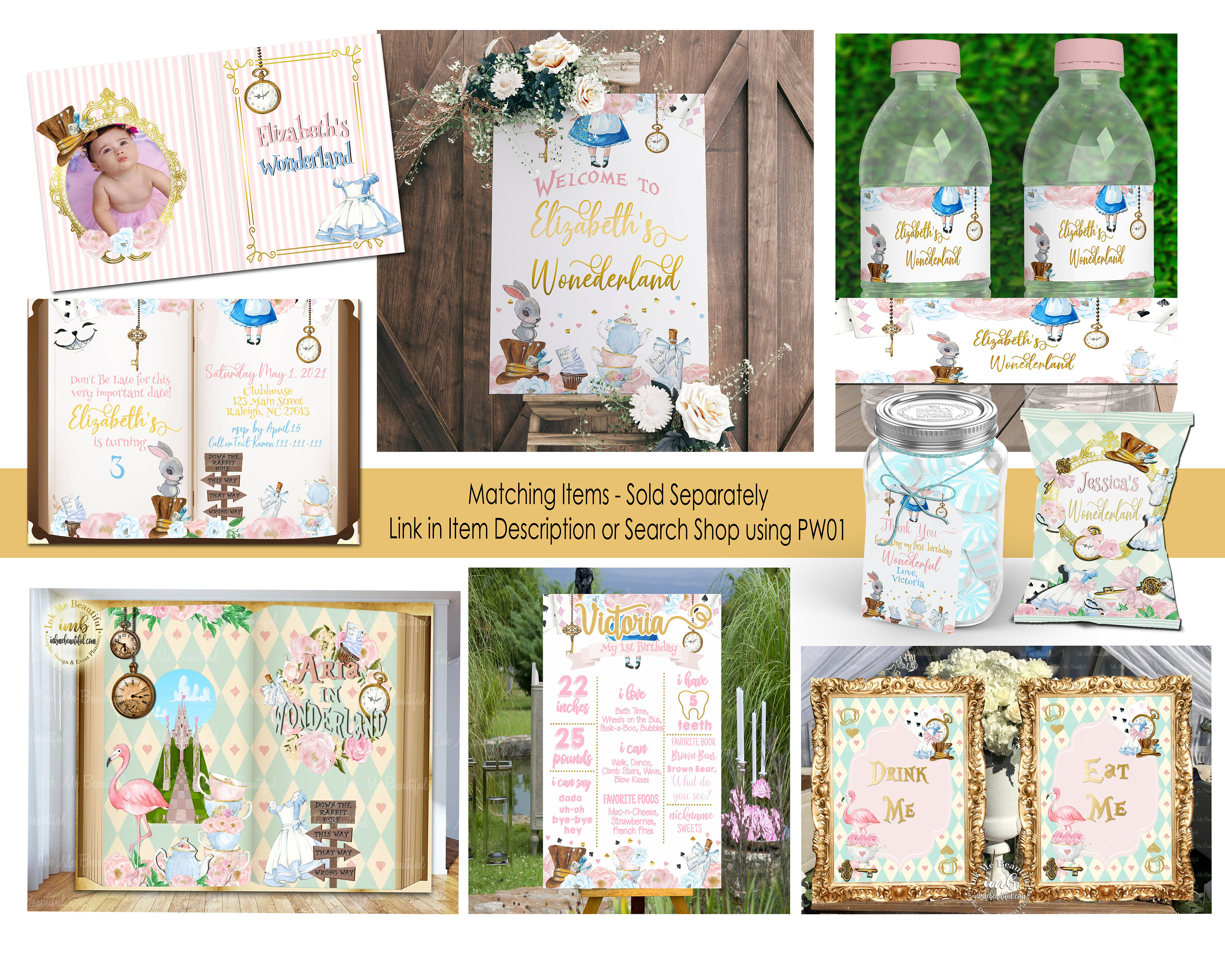 EDITABLE Wonderland Welcome Sign | 1st Birthday | Onderland Theme ...