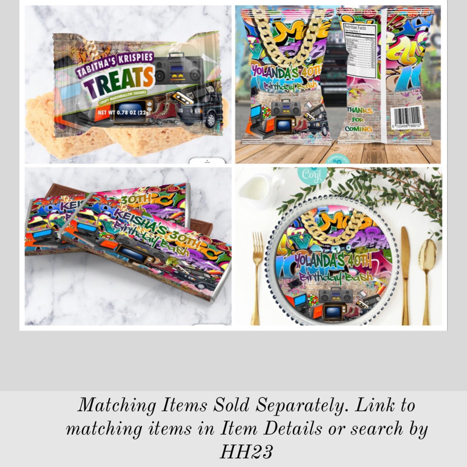 EDITABLE Hip Hop Chip Bag Throwback Birthday Party 90s - Etsy