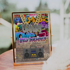 DIGITAL FILE Candy Sign, 5x7 and 8x10, Hip Hop Throwback 80s 90s House ...