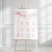 EDITABLE Pink Bow Seating Chart Baby Shower Bridal Shower, Minimalist ...