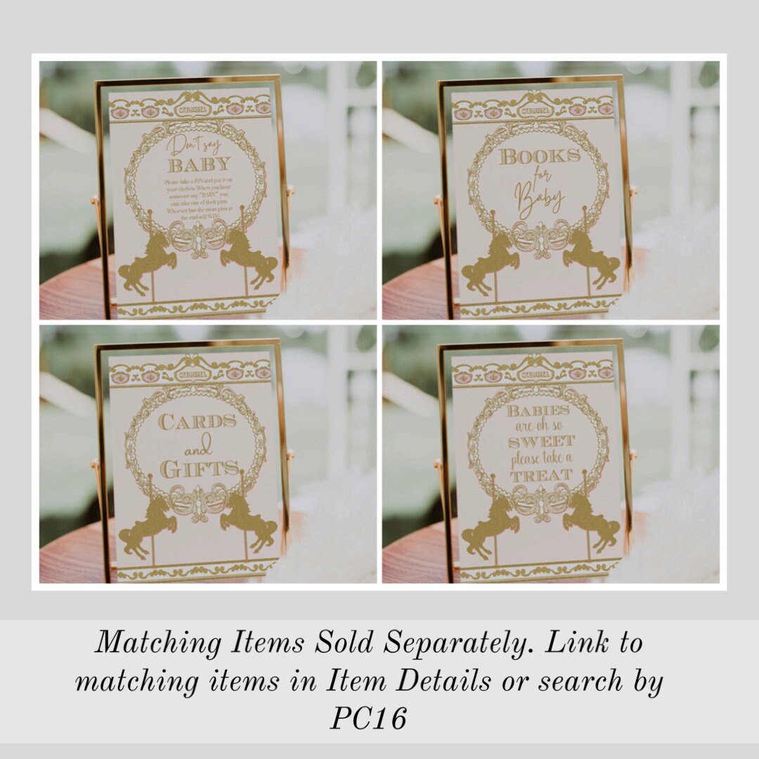 EDITABLE EDITABLE Pink Horse Carousel Treat Label Carousel - Etsy