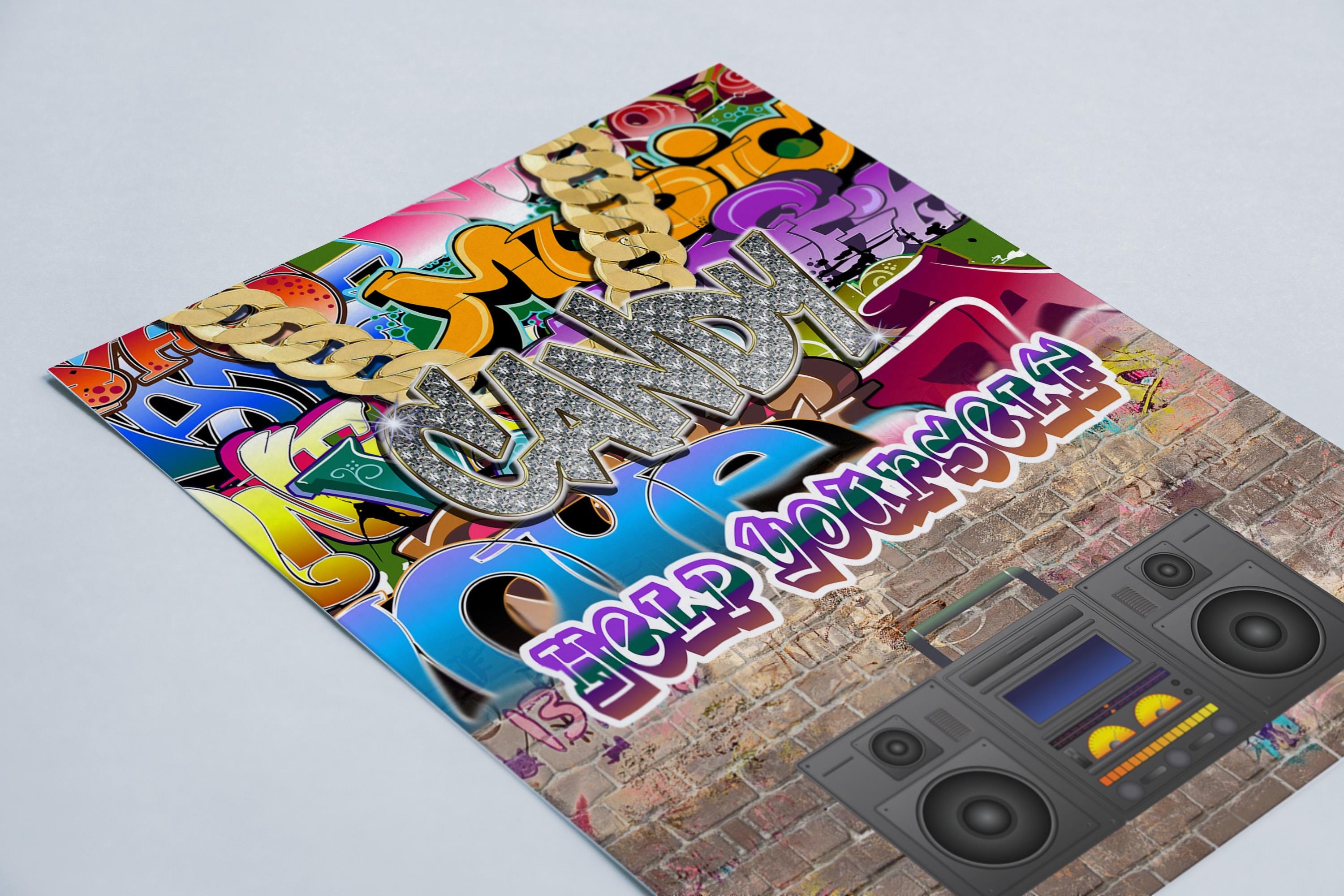 DIGITAL FILE Candy Sign, 5x7 and 8x10, Hip Hop Throwback 80s 90s House ...