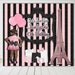 PRINTABLE Paris Theme Backdrop Birthday Party, Parisian Themed Backdrop ...