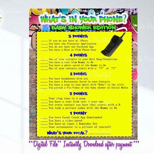DIGITAL FILE Hip Hop Baby Shower Games Hip Hop Baby Shower | Etsy