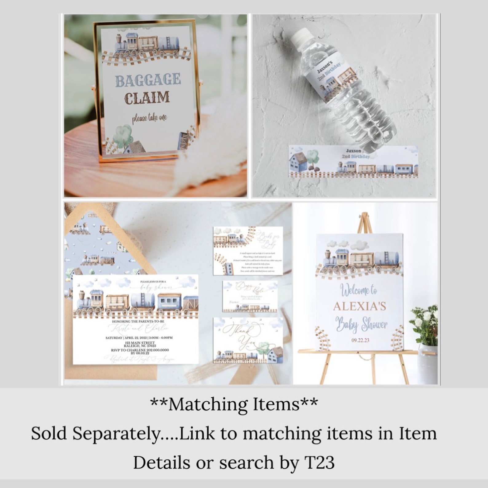 PRINTABLE | Baggage Drop off Sign | Gift Table Sign | Train Party | Boy ...