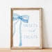 Digital File Blue Bow Sweet & Treats Sign Blue Watercolor - Etsy