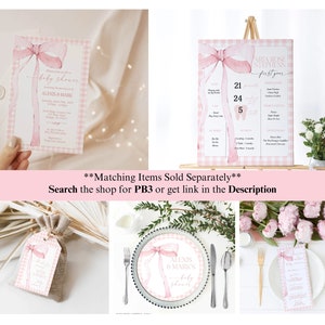 EDITABLE Pink Bow Welcome Sign for Baby Shower, Minimalist Baby Shower ...