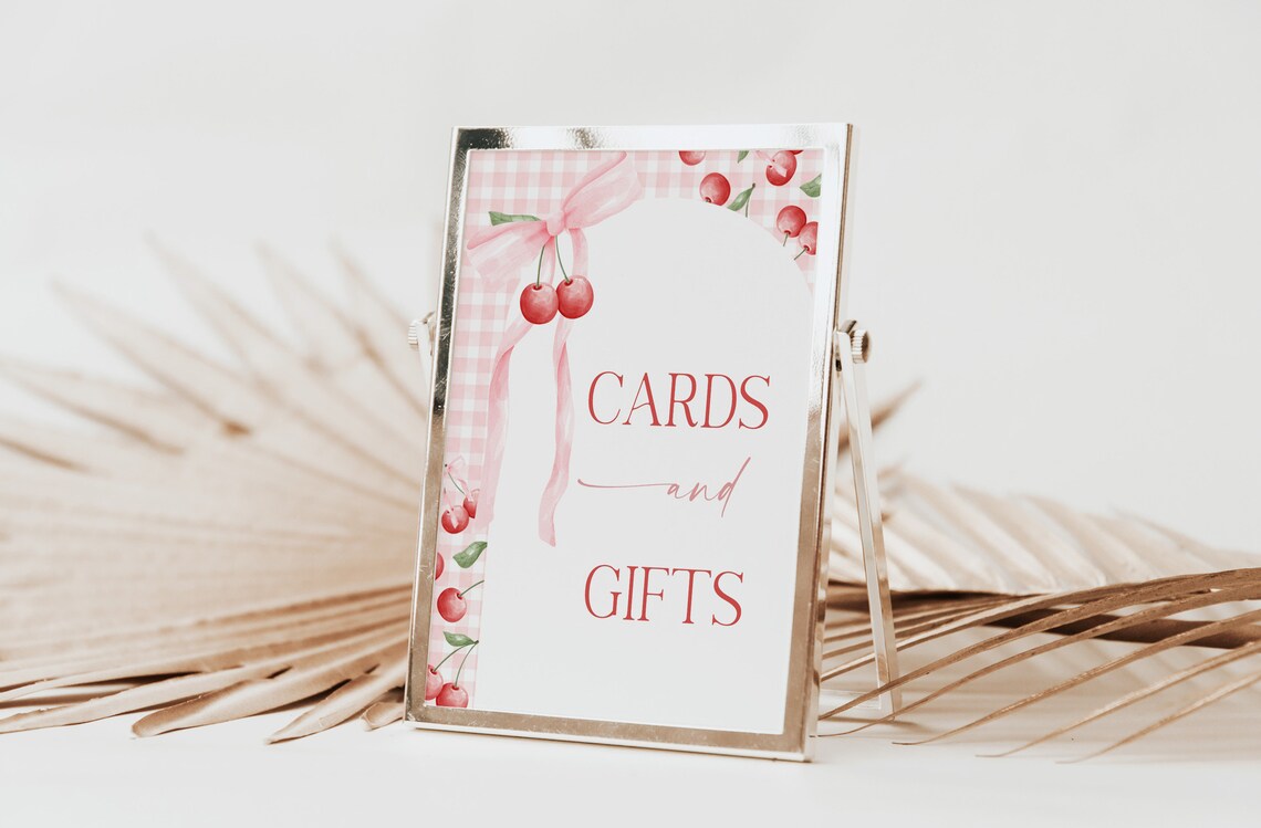 Berry Sweet Cards and Gifts Sign Cherry on Top Baby Shower Sign Berry ...