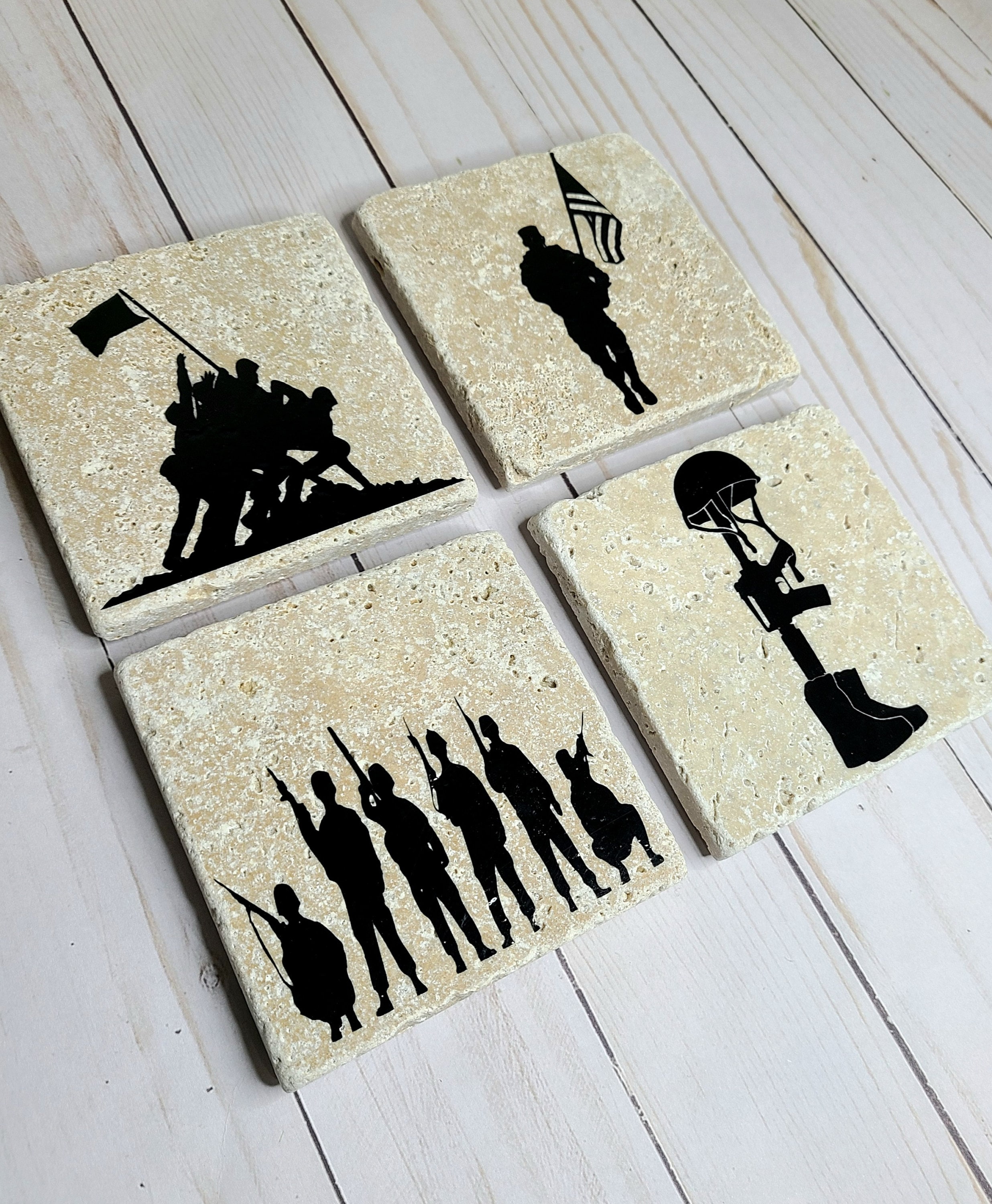 Military Coasters Gift for Veterans Gifts for Men Drink - Etsy