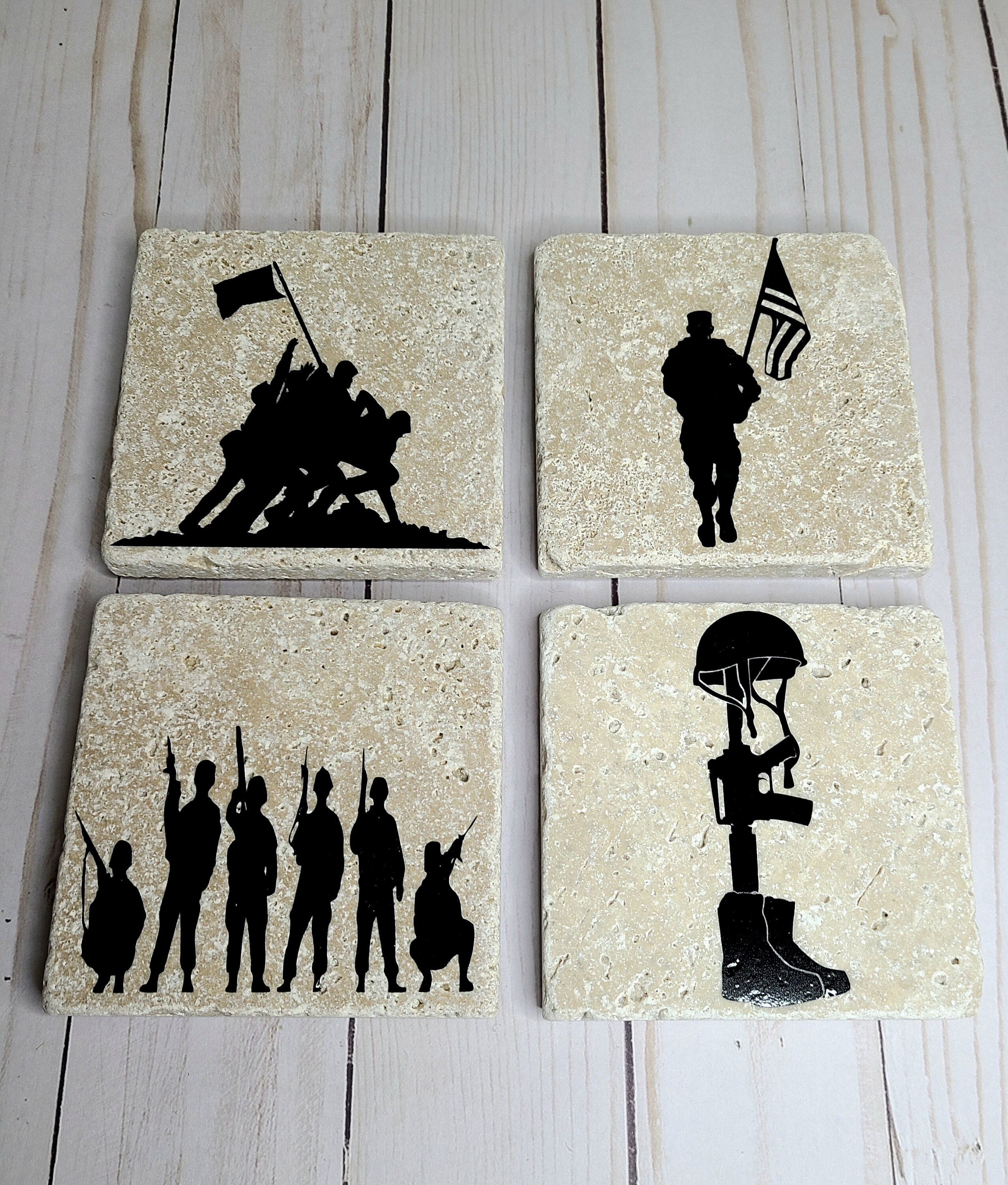 Military Coasters Gift for Veterans Gifts for Men Drink - Etsy