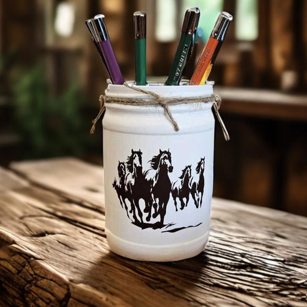 Rustic Pencil Holder - Etsy