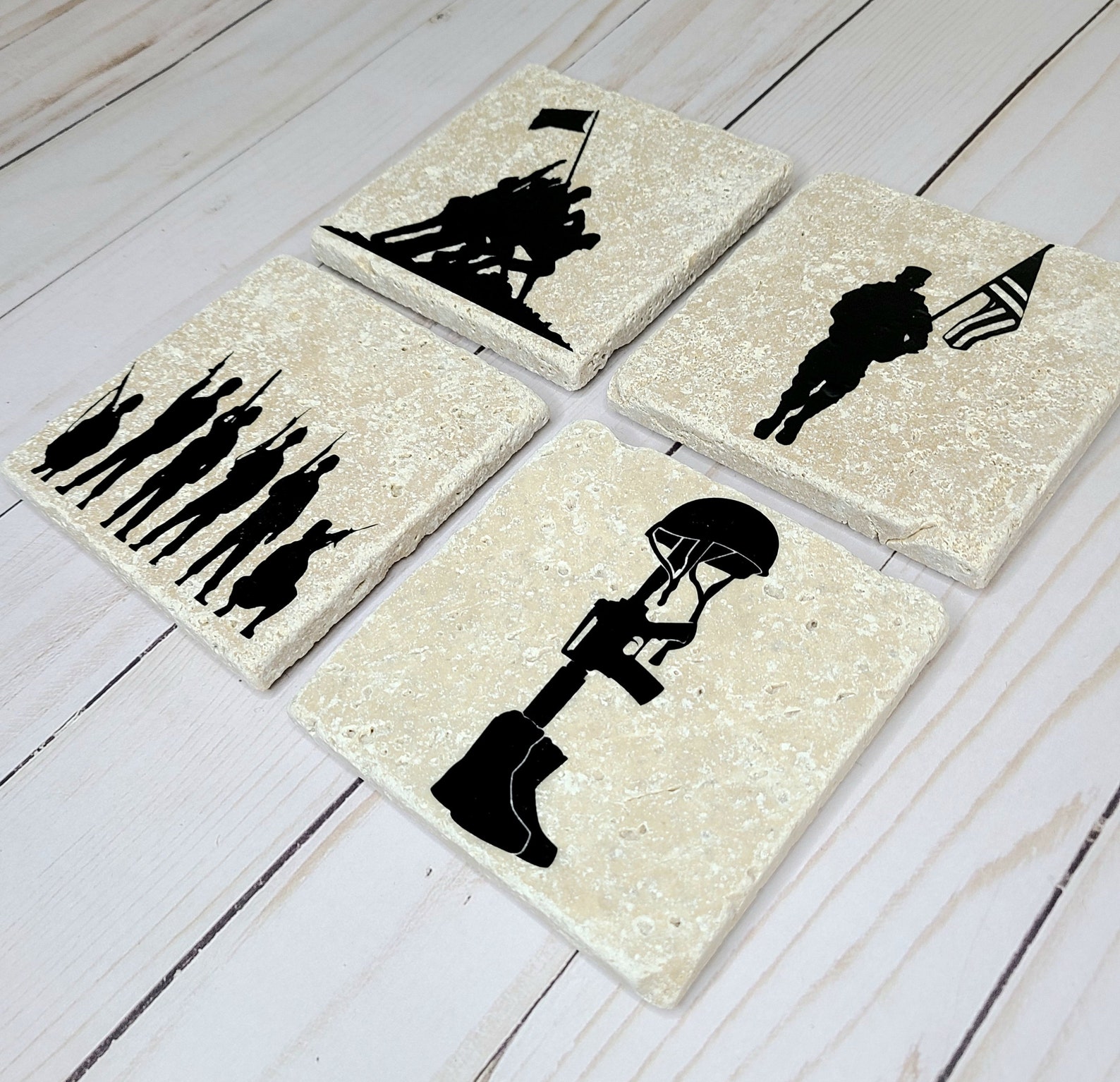 Military Coasters Gift for Veterans Gifts for Men Drink - Etsy