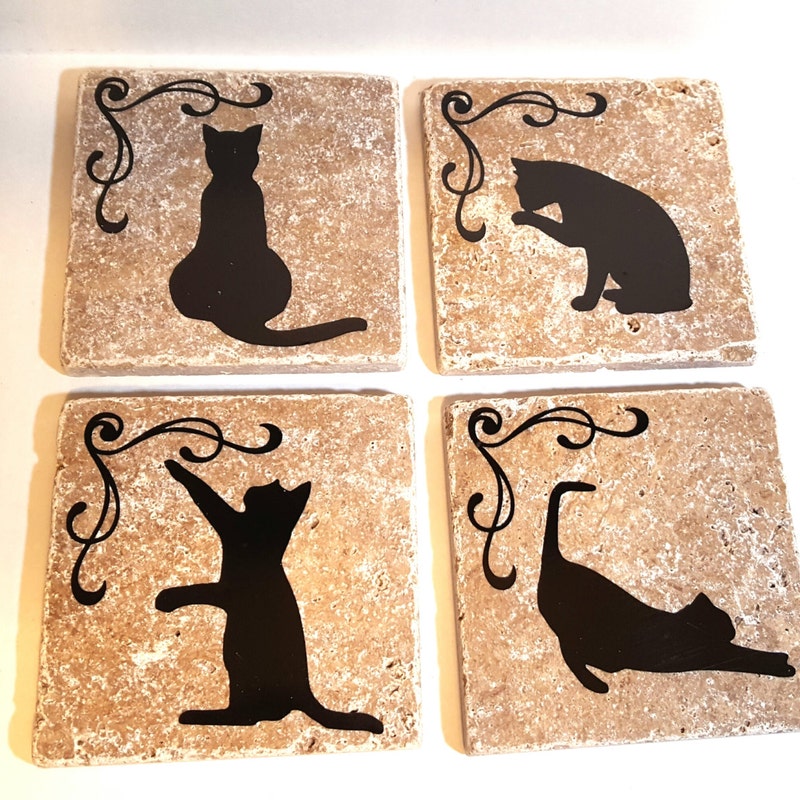 Cat Coaster - Etsy