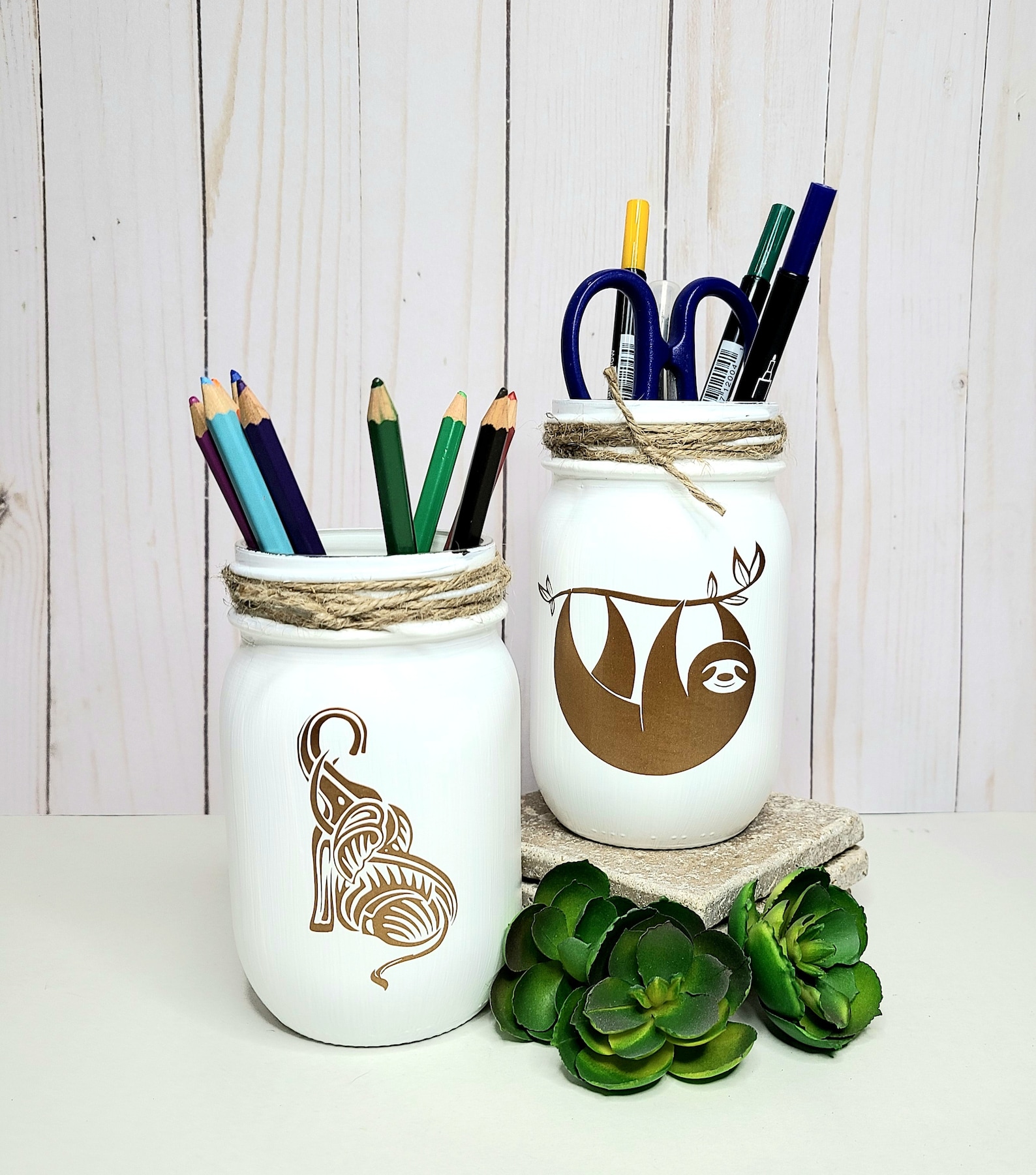 Elephant Pencil Holder Elephant Gift Elephant Decor Office - Etsy