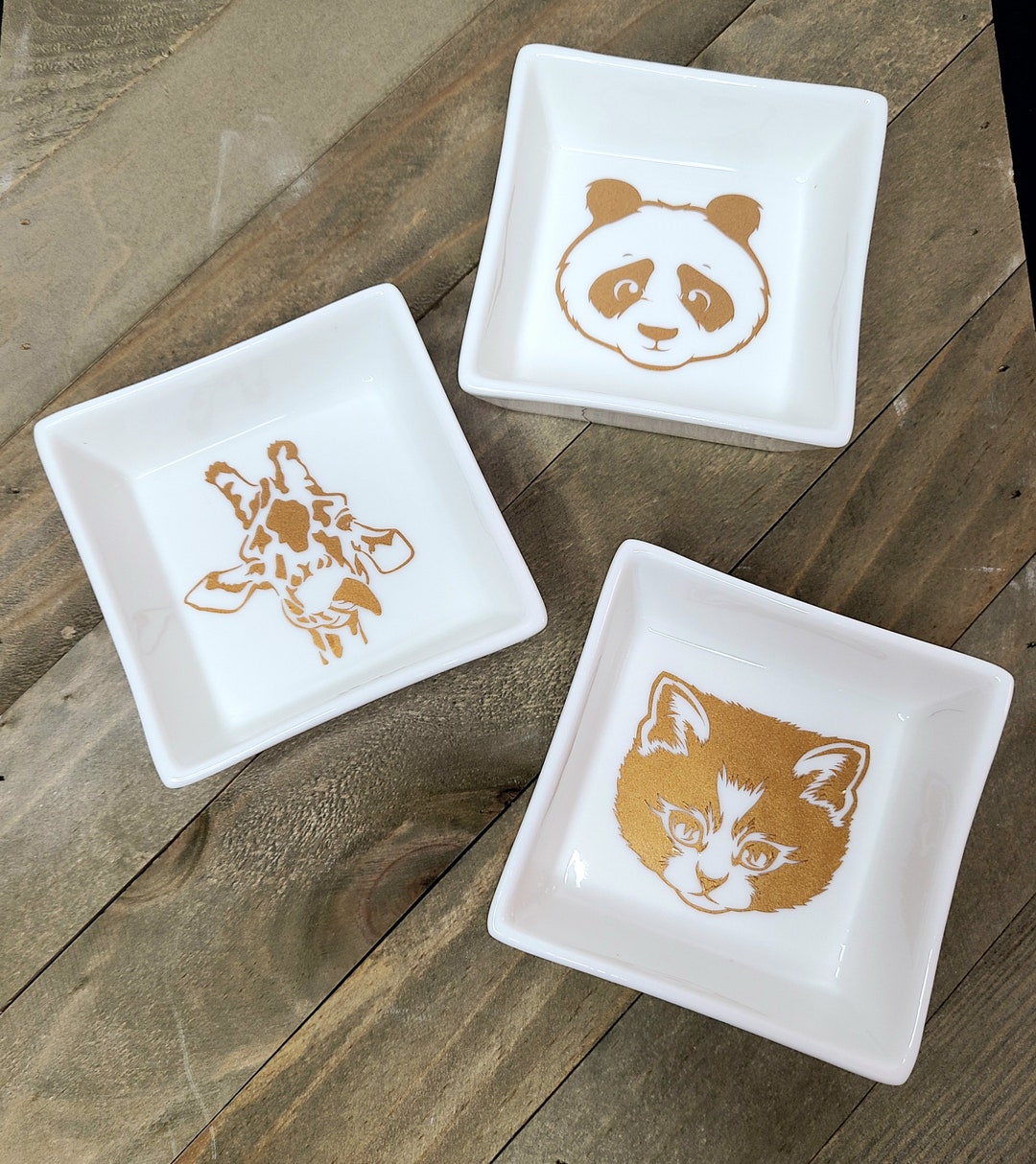 Animal Ring Dish: Bronze Giraffe, Cat, or Panda Design - Etsy