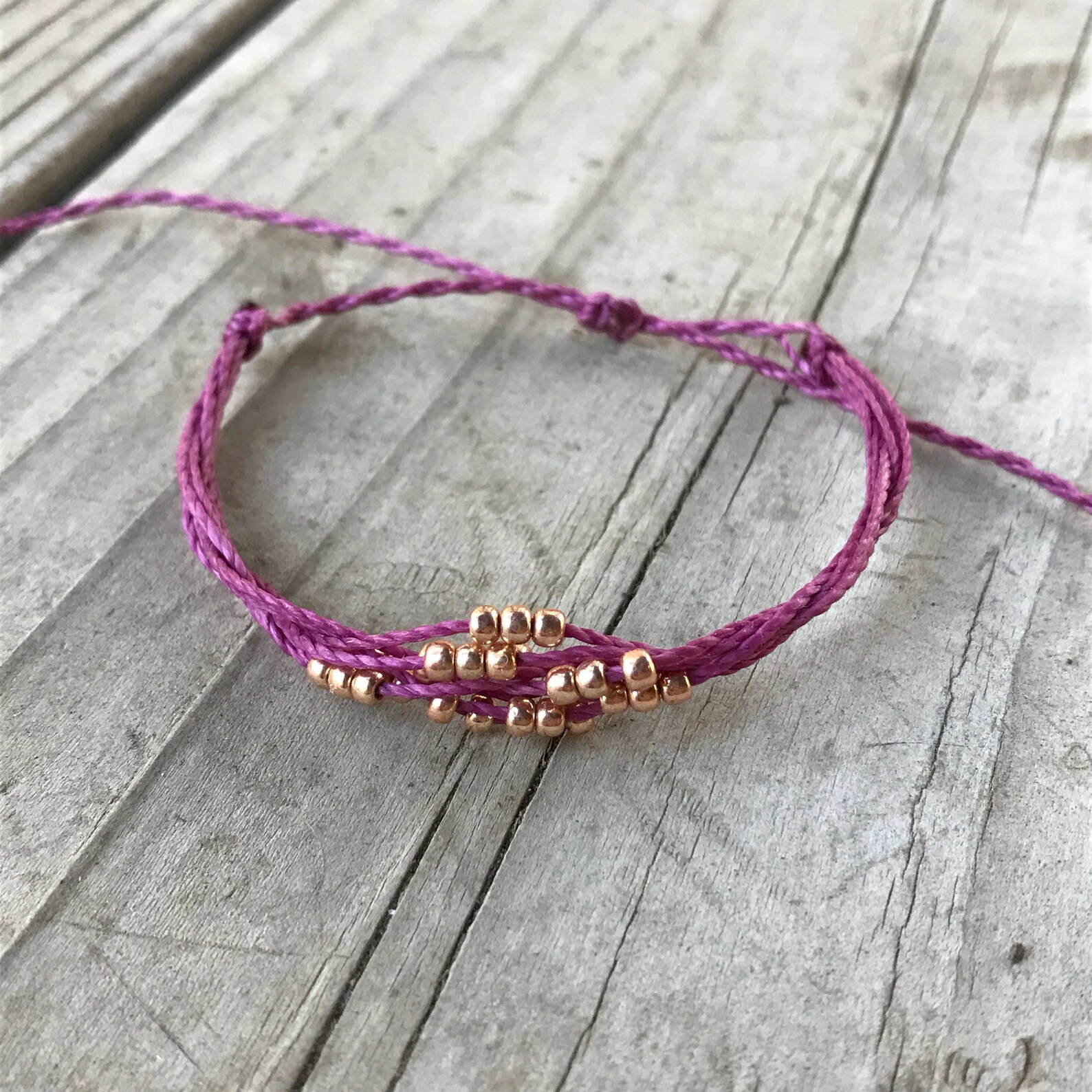 1 Twisted String Bracelet Wax String Bracelet Beach Jewlery - Etsy