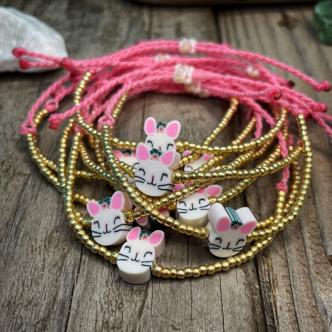 String Easter Bracelets / Easter Basket Gifts / Adjustable Wax String ...