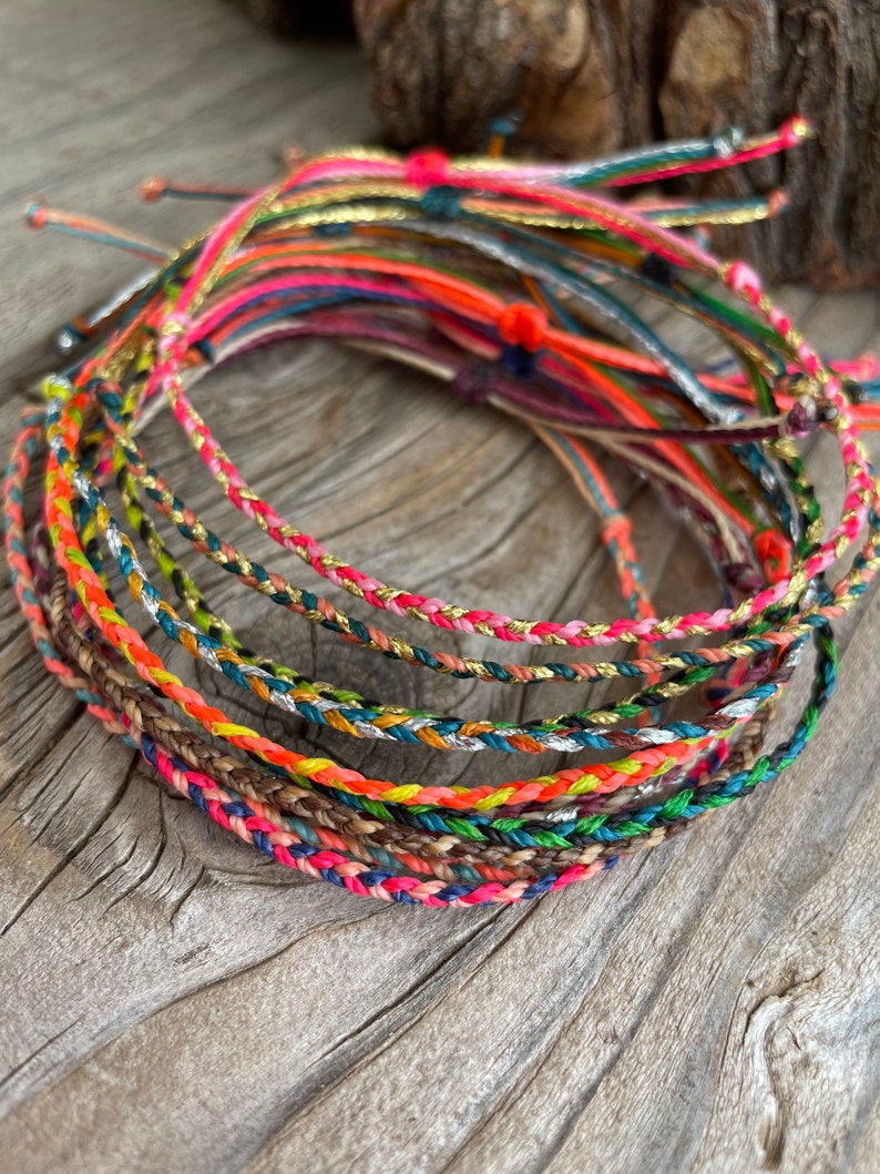 Custom Adjustable Wax String Bracelet/anklet / String Bracelet - Etsy