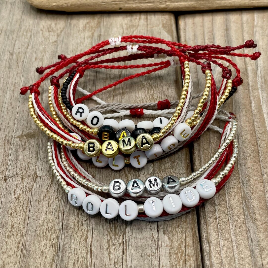 University of Alabama String Bracelet / Bama Bracelet / Roll Tide ...