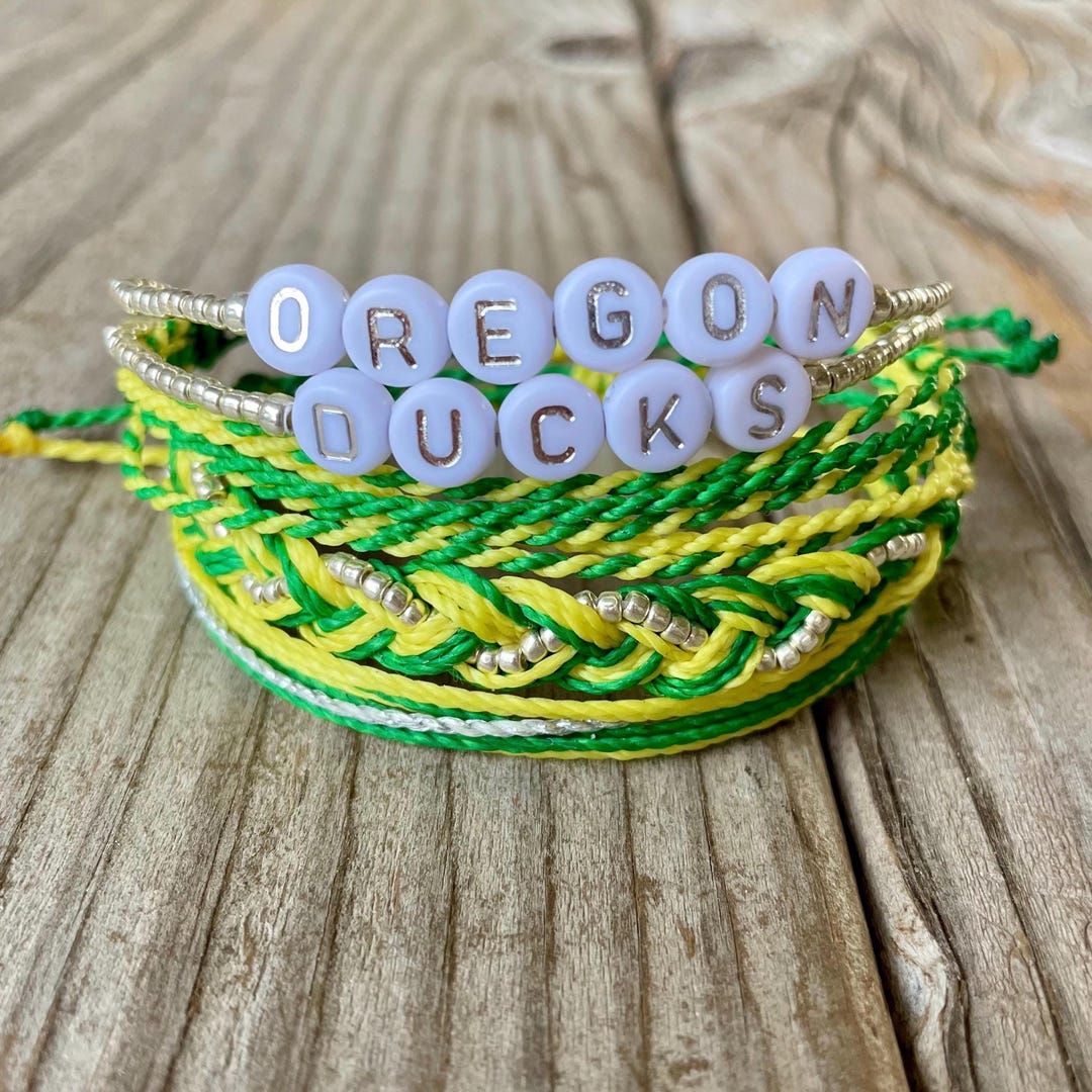 University of Oregon Set of 3 Bracelets / Oregon Ducks Bracelet ...