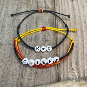 Pack of 10 Wax String Bracelets Kansas City Chiefs / Kansas City Swag ...