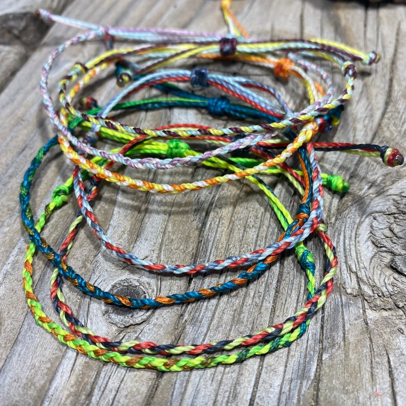 Custom Adjustable Wax String Bracelet/anklet / String Bracelet - Etsy