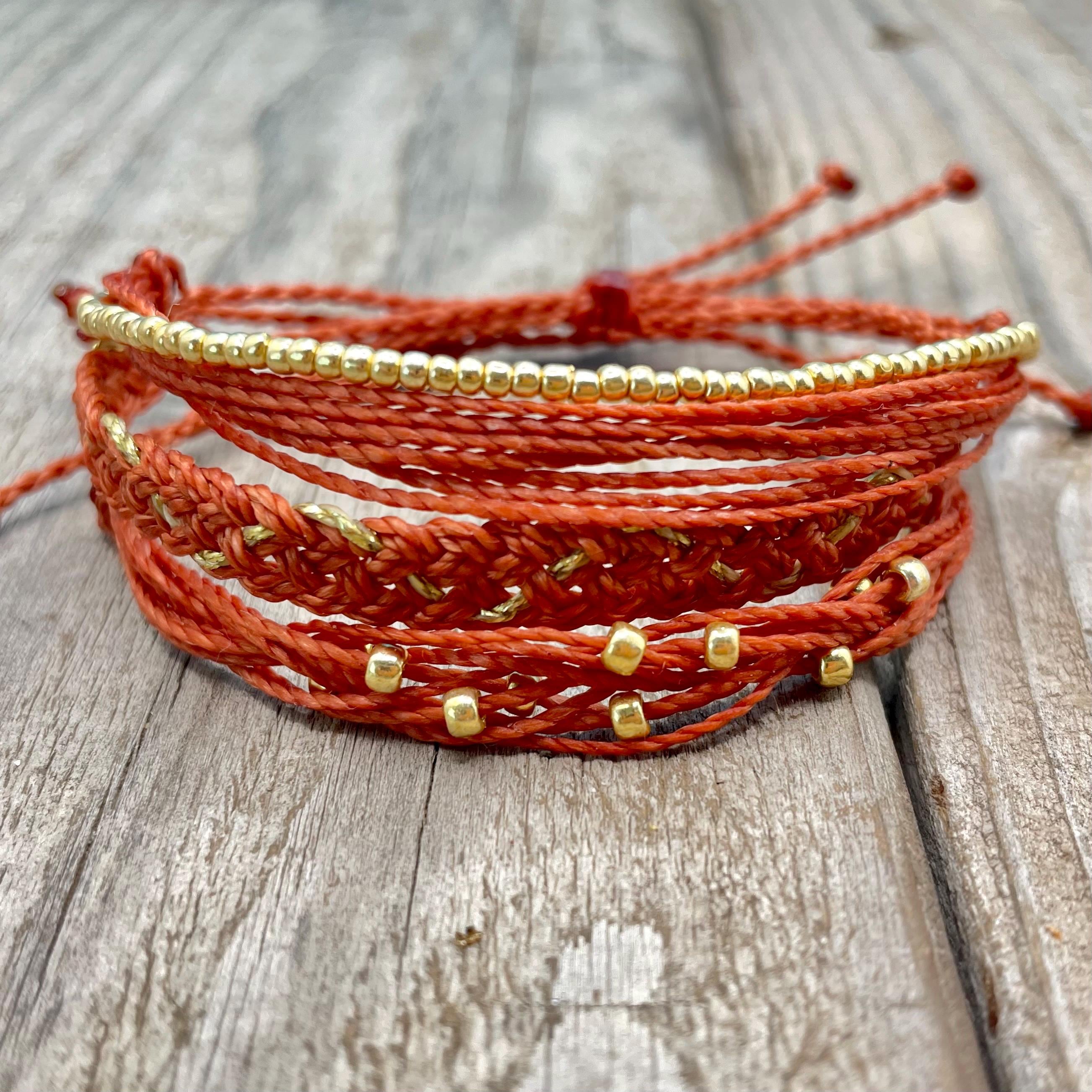 Pack of 3 Adjustable String Bracelets / Wax String Bracelet Set ...