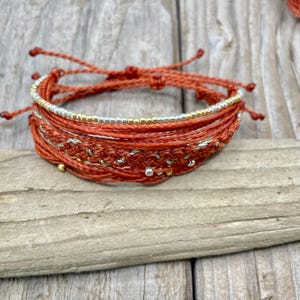 Pack of 3 Adjustable String Bracelets / Wax String Bracelet Set ...