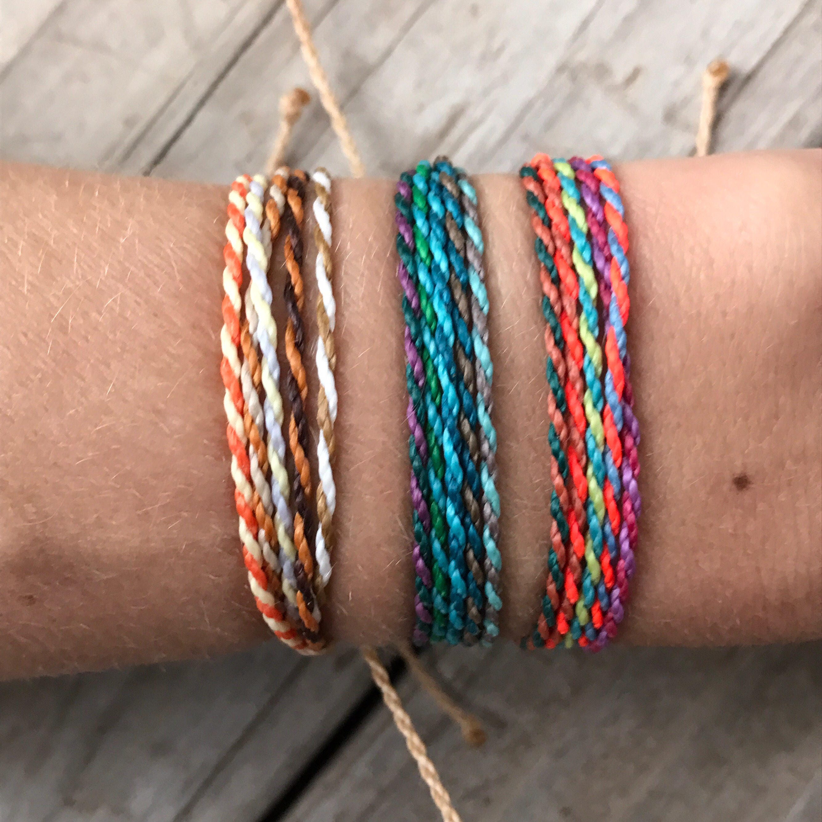 Custom String Bracelet Wax String Bracelet Stackable | Etsy