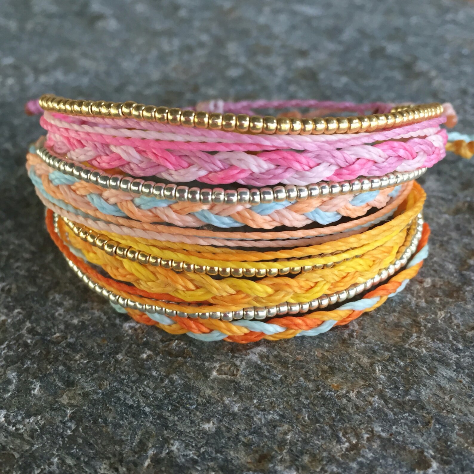 String Bracelet Stackable Bracelet Boho Wax String - Etsy