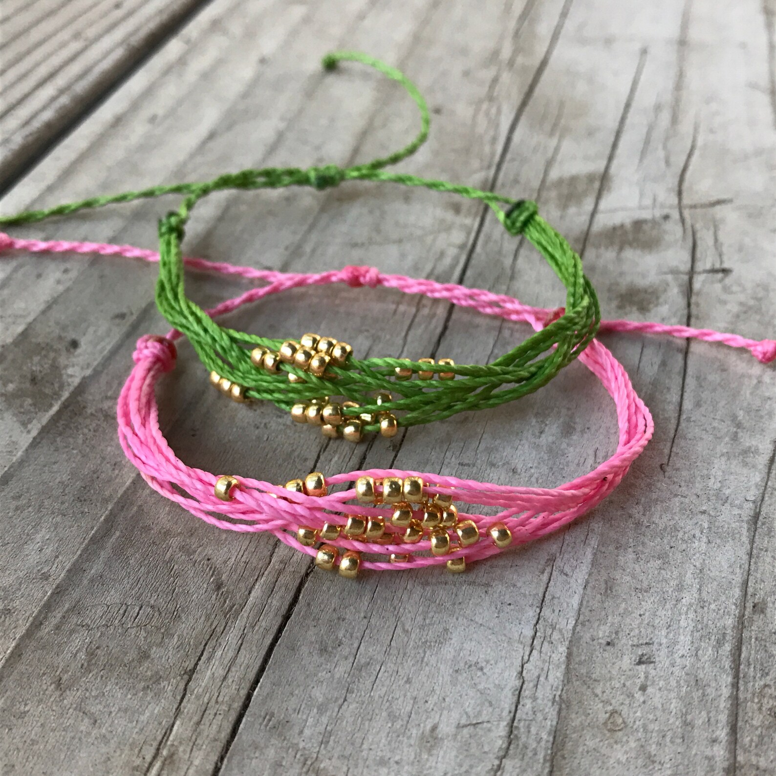 1 Twisted String Bracelet Wax String Bracelet Beach Jewlery - Etsy