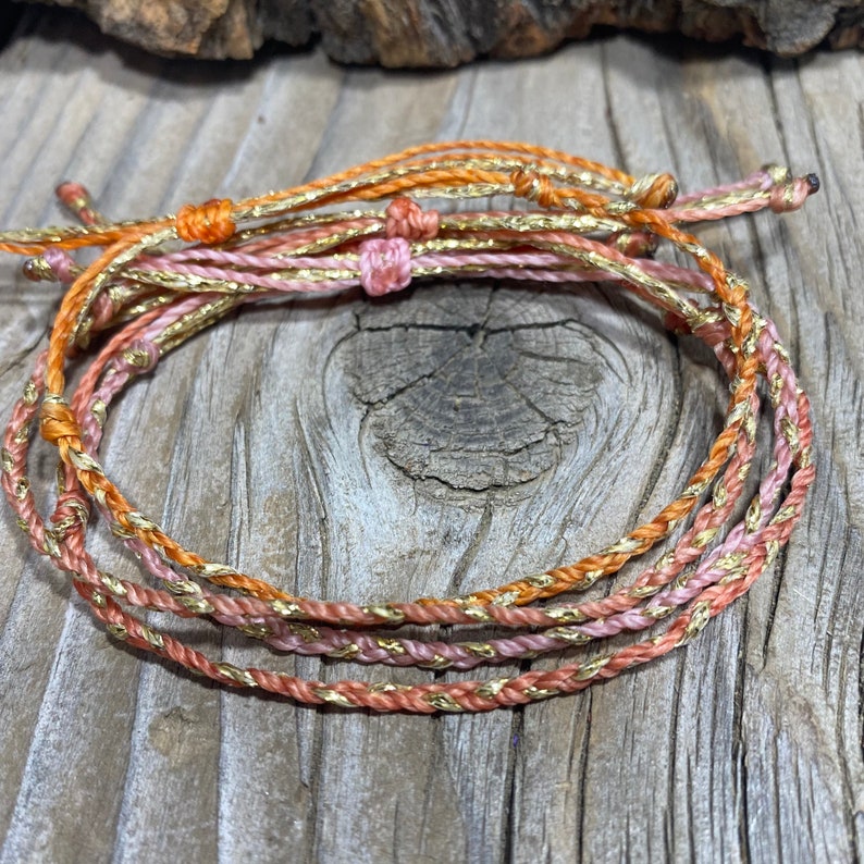 Custom Adjustable Wax String Bracelet/anklet / String Bracelet / String ...
