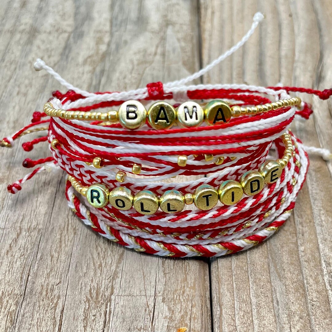 University of Alabama String Bracelet Pack / Bama Bracelet / Roll Tide ...