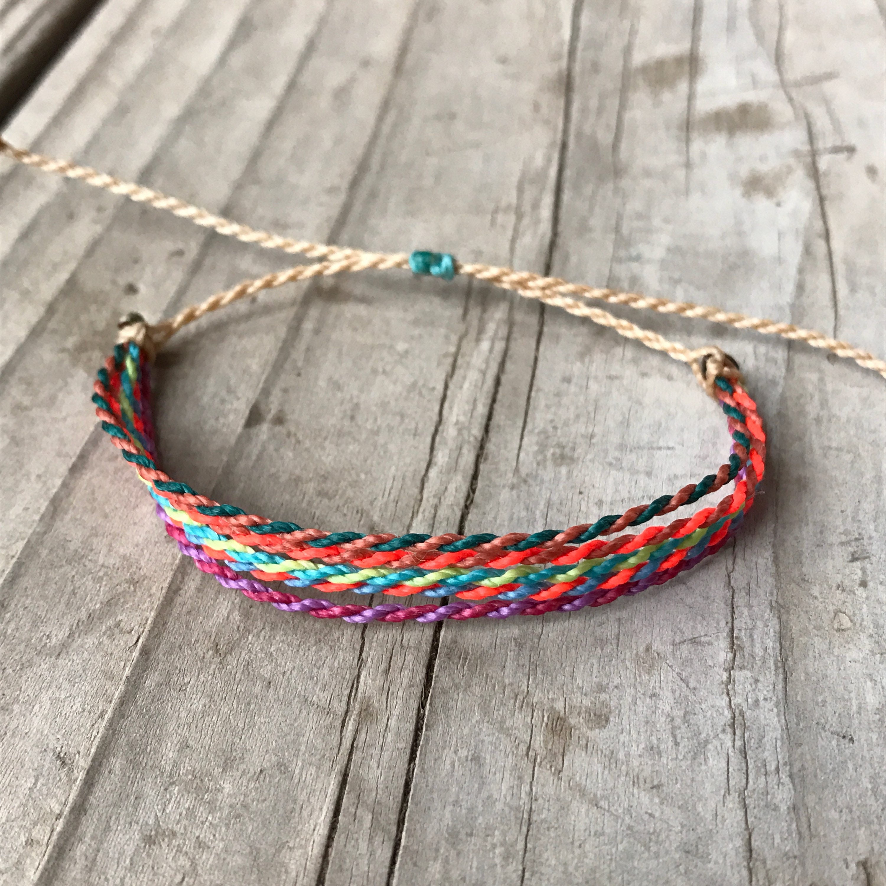 Custom String Bracelet Wax String Bracelet Stackable | Etsy